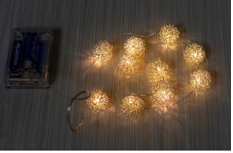10 count Fuzzy Ball Strand Lights – Jentrie Home Decor Store